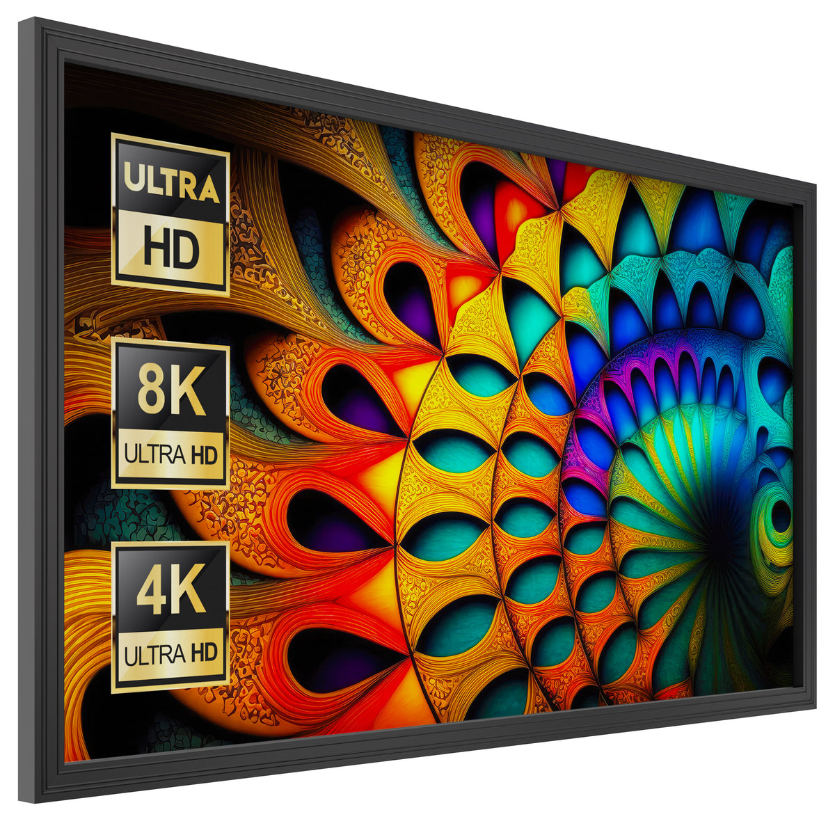 Fixed Frame Projector Screen 100 inch - Hang on Wall - GER-1252 — KHOMO ...